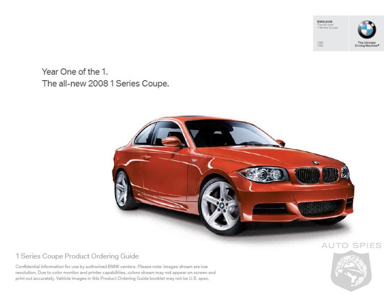 One of our readers 'SPIES' the Official BMW 1-Series order guide for ...