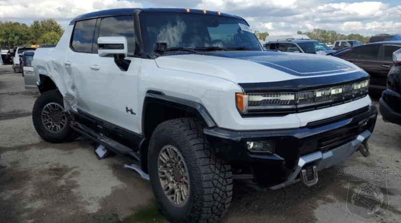 First Crashed 2022 GMC Hummer EV Shows Up In Salvage Yard - AutoSpies ...