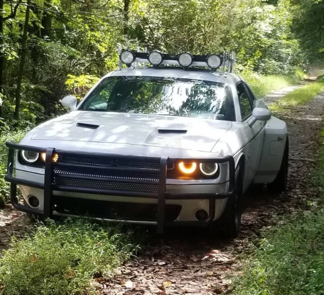 Custom Car Shop Creates A Crazy Dually Dodge Challenger - AutoSpies ...