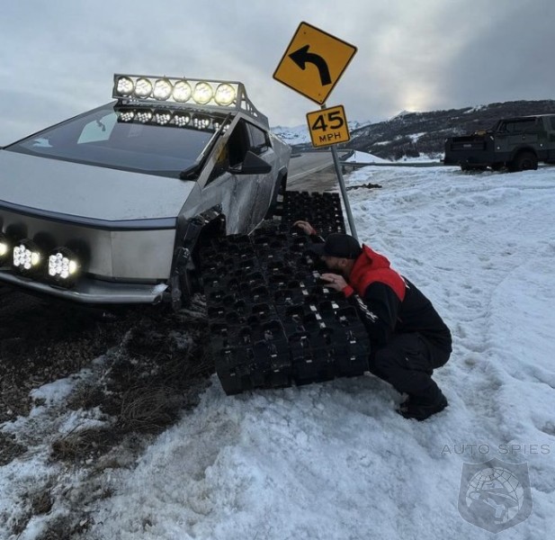 Rugged Looking Tank Tracked CyberTruck Fails In First Offroad Outing ...