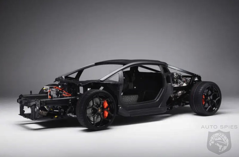 Lamborghini Reveals The LB744 PHEV Supercar's Full Carbon Fiber Chassis ...