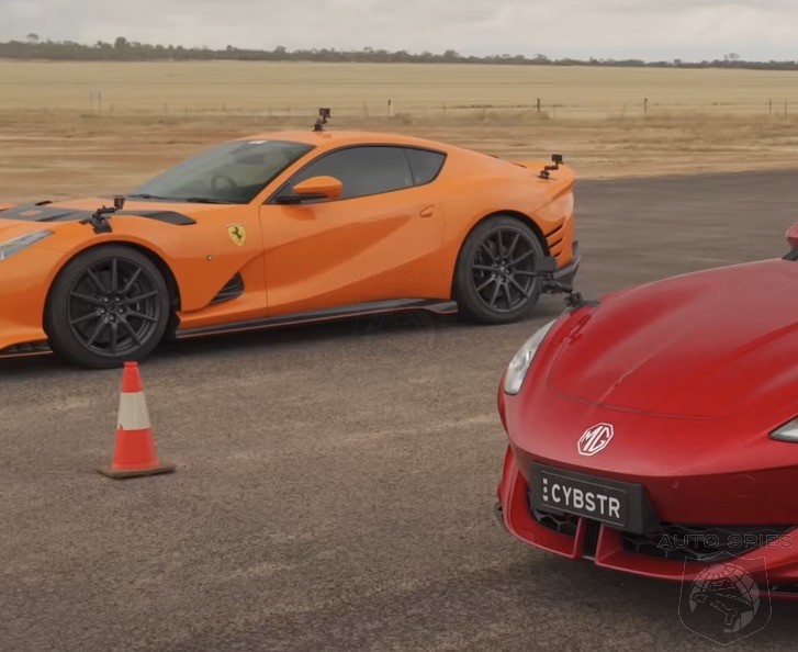 WATCH: $70,000 MG Cyberster EV vs The $1.6 Million Ferrari 812 ...