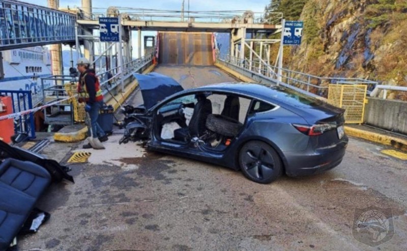 Tesla Model 3 Crashes Into A Ferry In Vancouver - AutoSpies Auto News