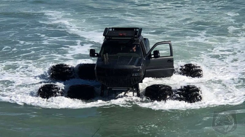 WATCH: YouTuber's Eight Wheel Monster Truck Swims The Florida Gulf ...
