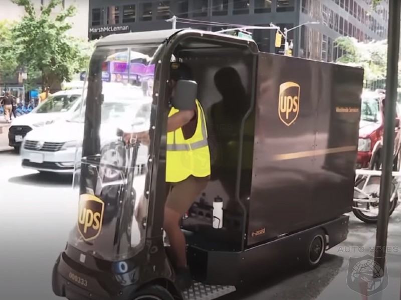 New York City UPS Drivers Trial Electric Four Wheel Rickshaw Bicycle ...