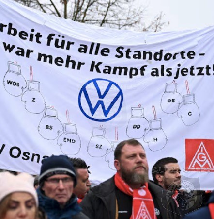 Volkswagen Worker Strike Continues Protesting Plant Closures ...