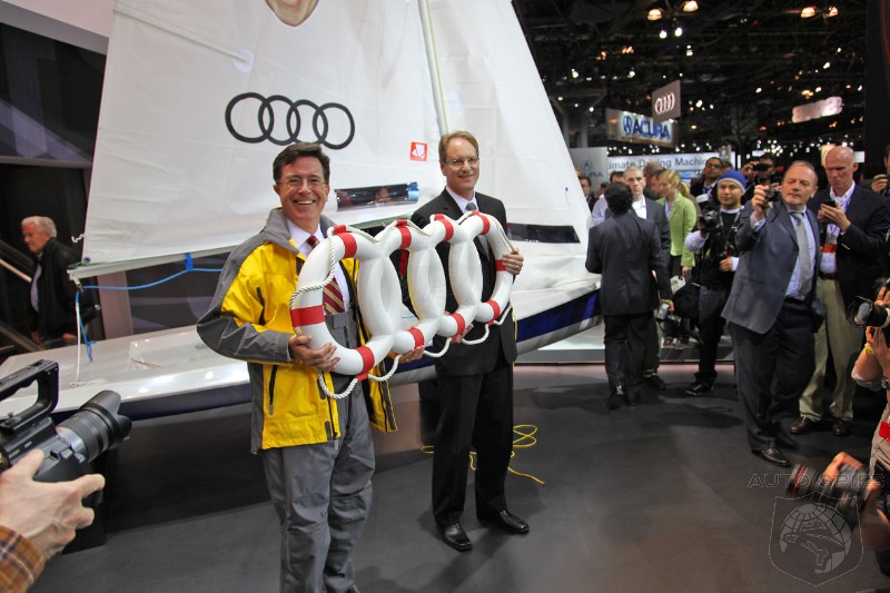 NEW YORK AUTO SHOW: Stephen Colbert Drops In And Sails With The Four ...